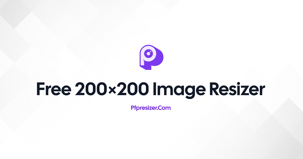 Free 200×200 Image Resizer · PFP Resizer