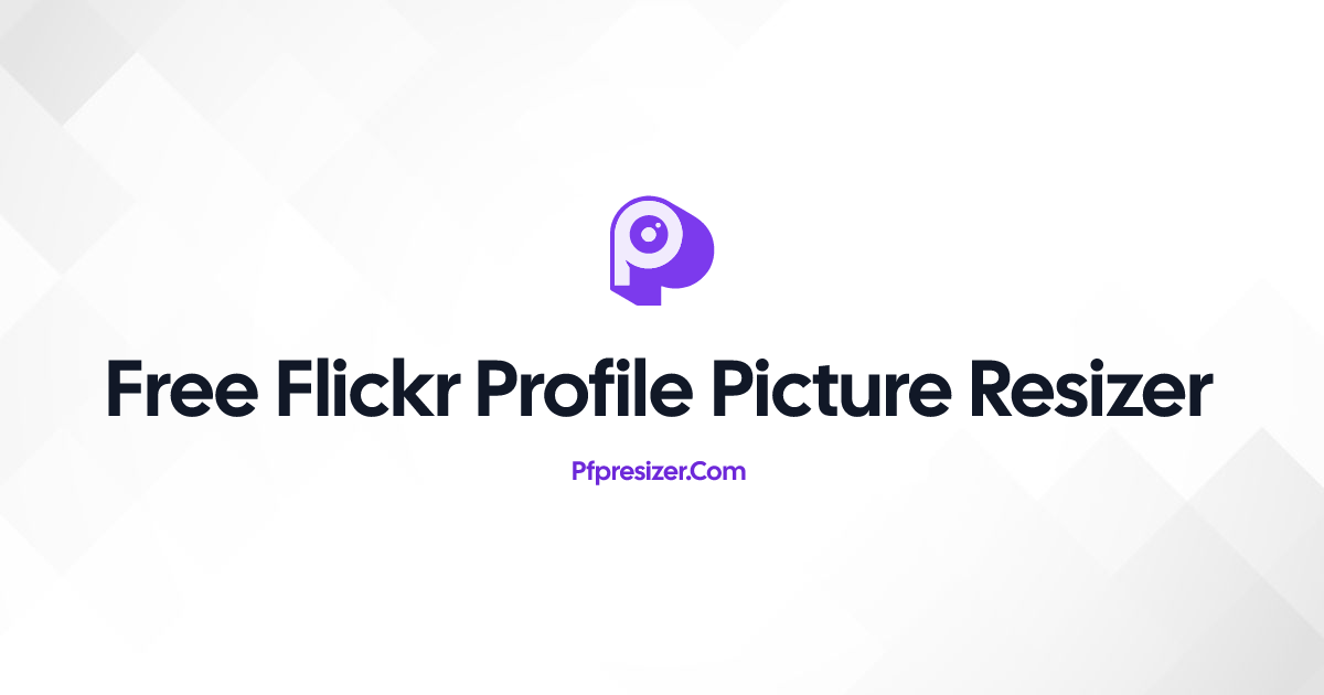 Flickr Profile Picture Resizer · PFP Resizer