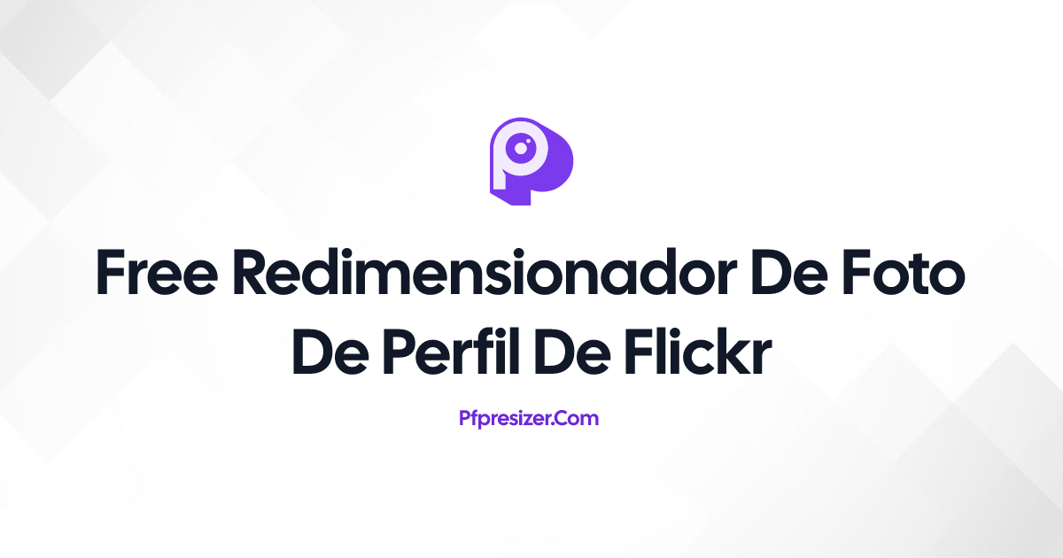 Redimensionador de foto de perfil de Flickr · PFP Resizer