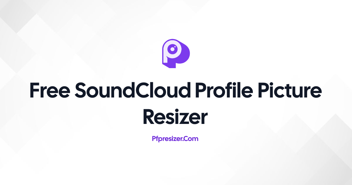 SoundCloud Profile Picture Resizer · PFP Resizer